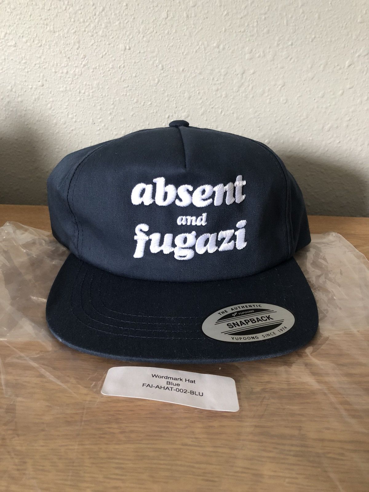Absent Fugazi x Absent Wordmark Hat Blue | Grailed