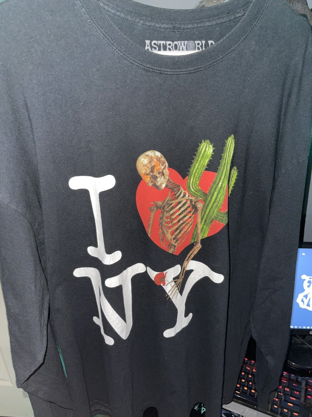 Travis Scott 2018 Astroworld tour merch “I ️NY” Long Sleeve | Grailed