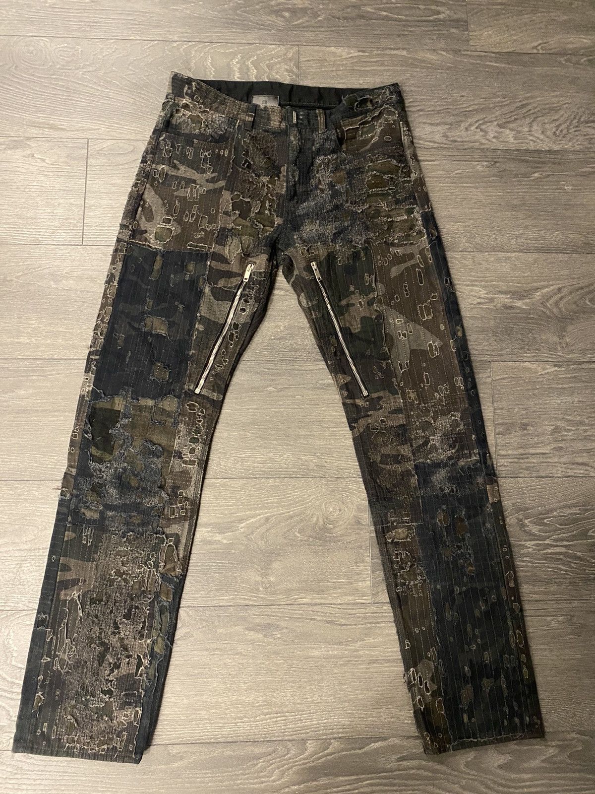 Givenchy × MMW MMW Givenchy Destroyed Black Boro Jeans (Rare) | Grailed