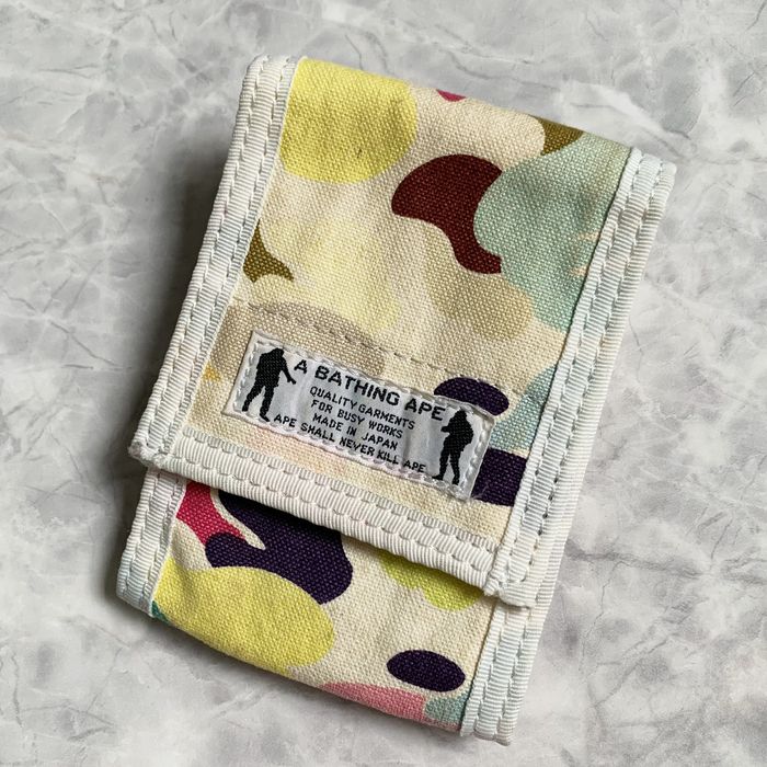 Bape BAPE A BATHING APE CAMO COIN CASE WALLET SMALL BAG | Grailed