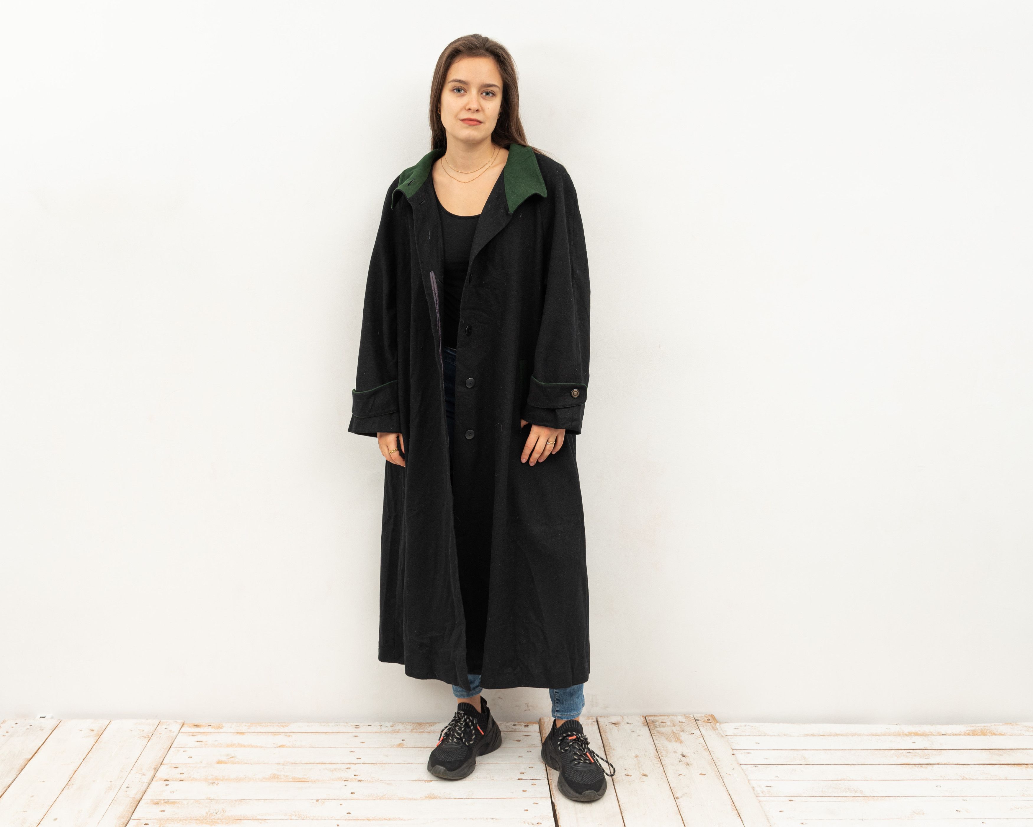 Christian Lacroix × Vintage UK 14 Loden US 10 Wool EU 42 Over Coat Long ...