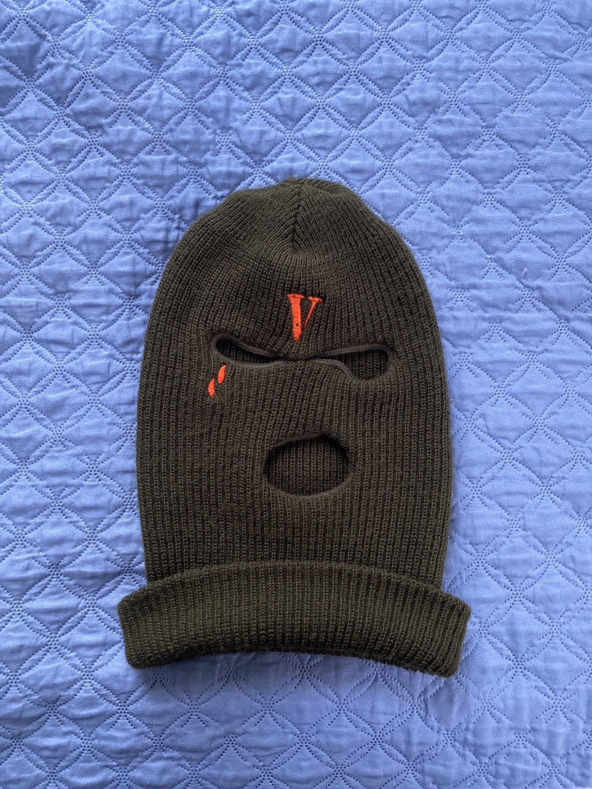 Vlone Vlone Ski Mask Hat Olive Green | Grailed