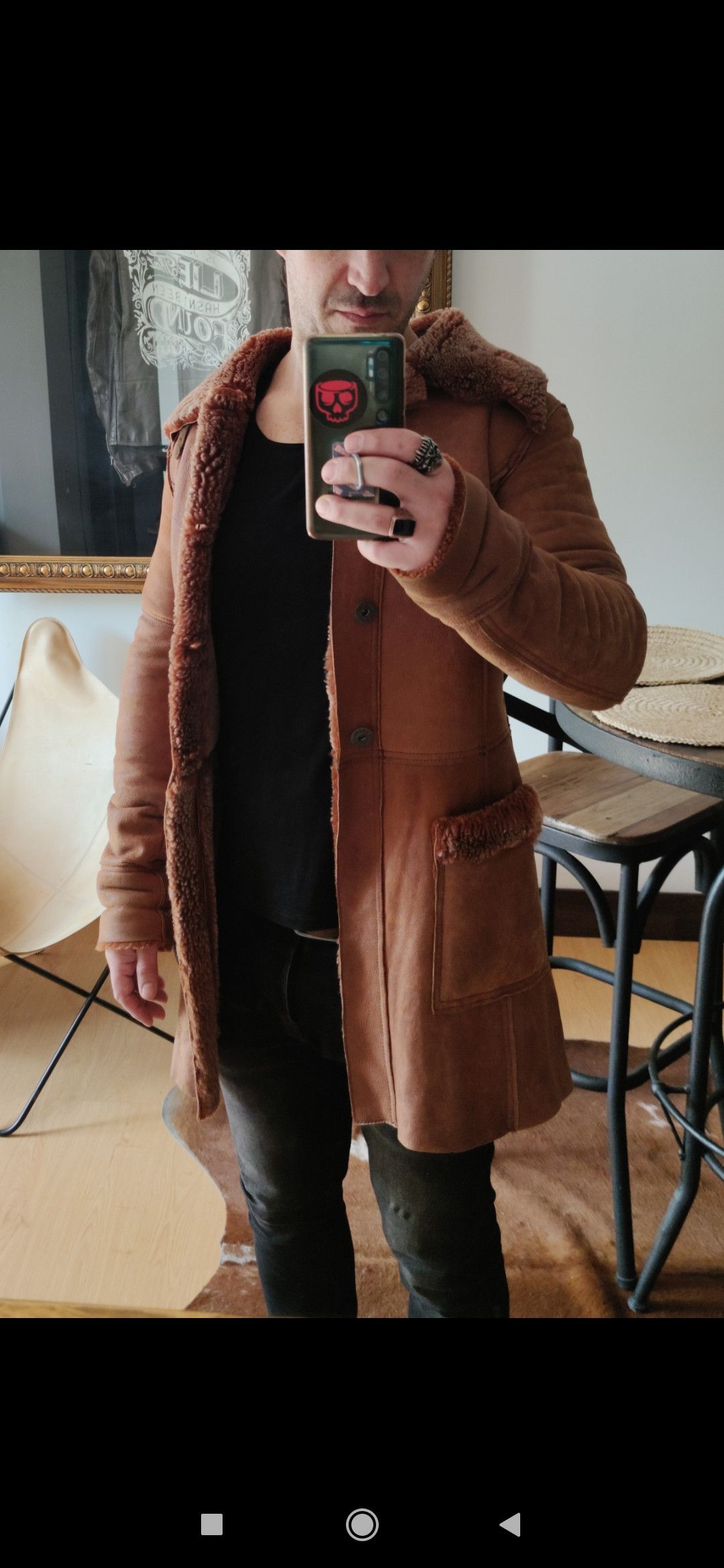 Diesel Diesel Shearling Leather Coat Jacket Leather Jacket Brown | Grailed