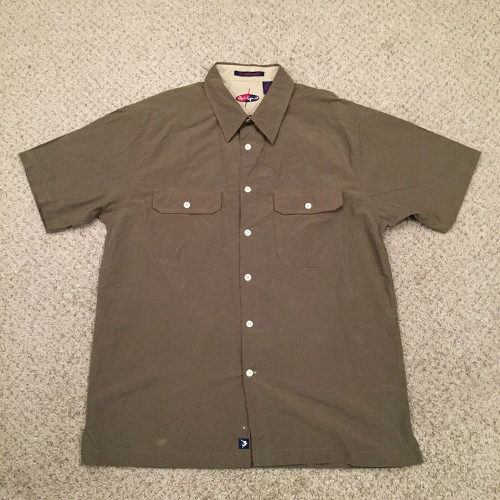 Reel Legends Reel Legends Saltwater Solid Mens Large Beige Short Sleeve ...