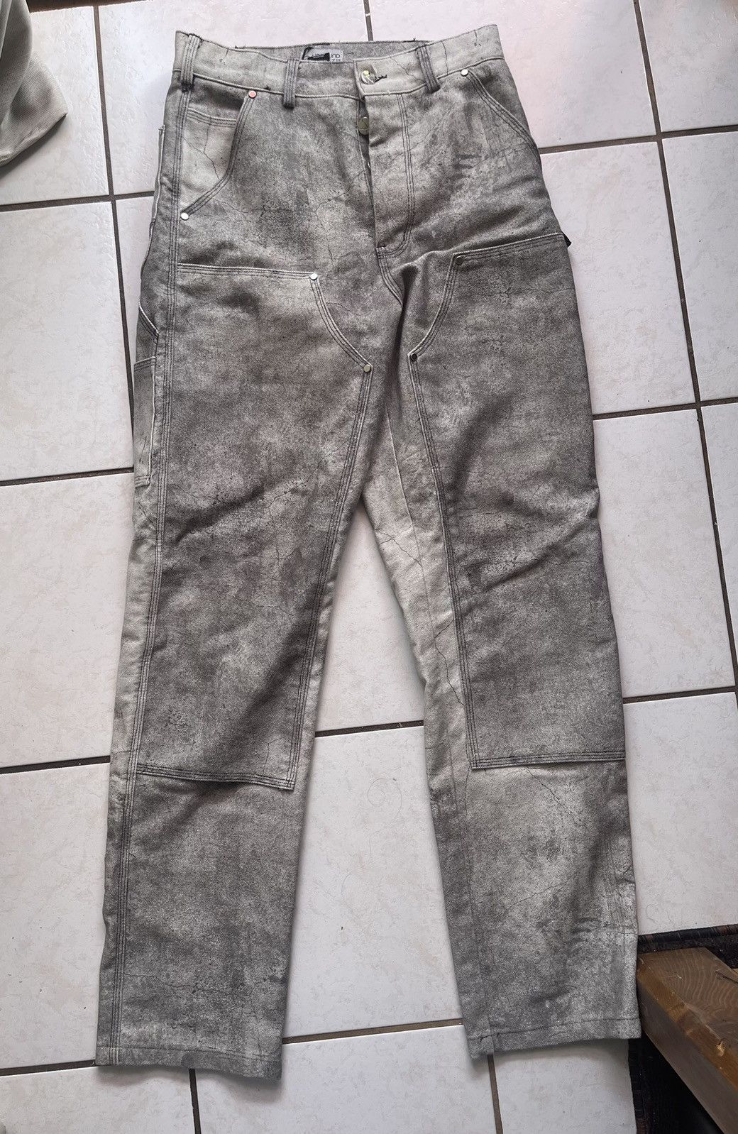 Fugazi × Unsound Rags CONCRETE TROMPE-L'ŒIL DOUBLE KNEE WORK PANT | Grailed