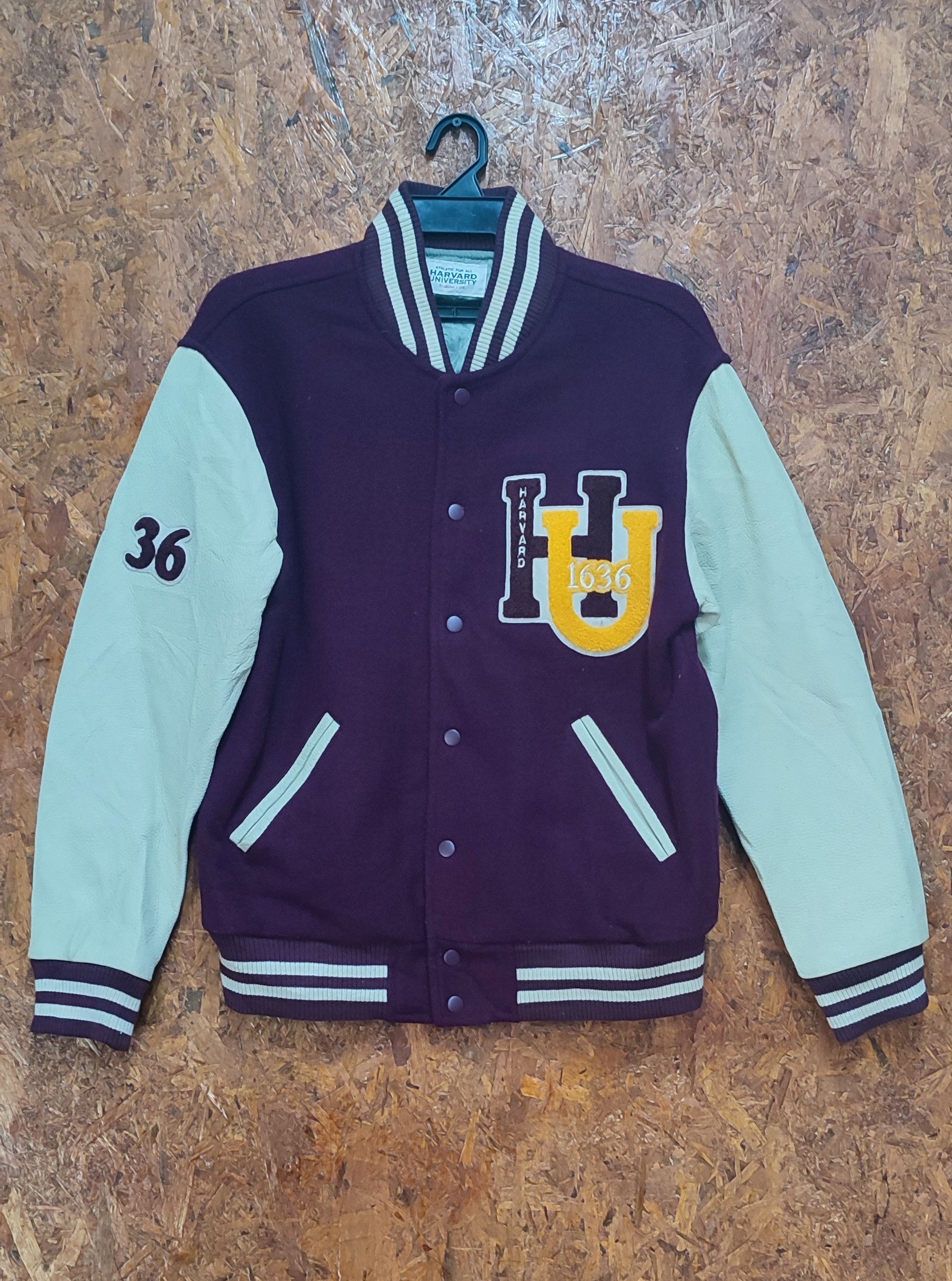 Japanese Brand × Varsity Jacket Havard University Varsity Jacket Wool ...