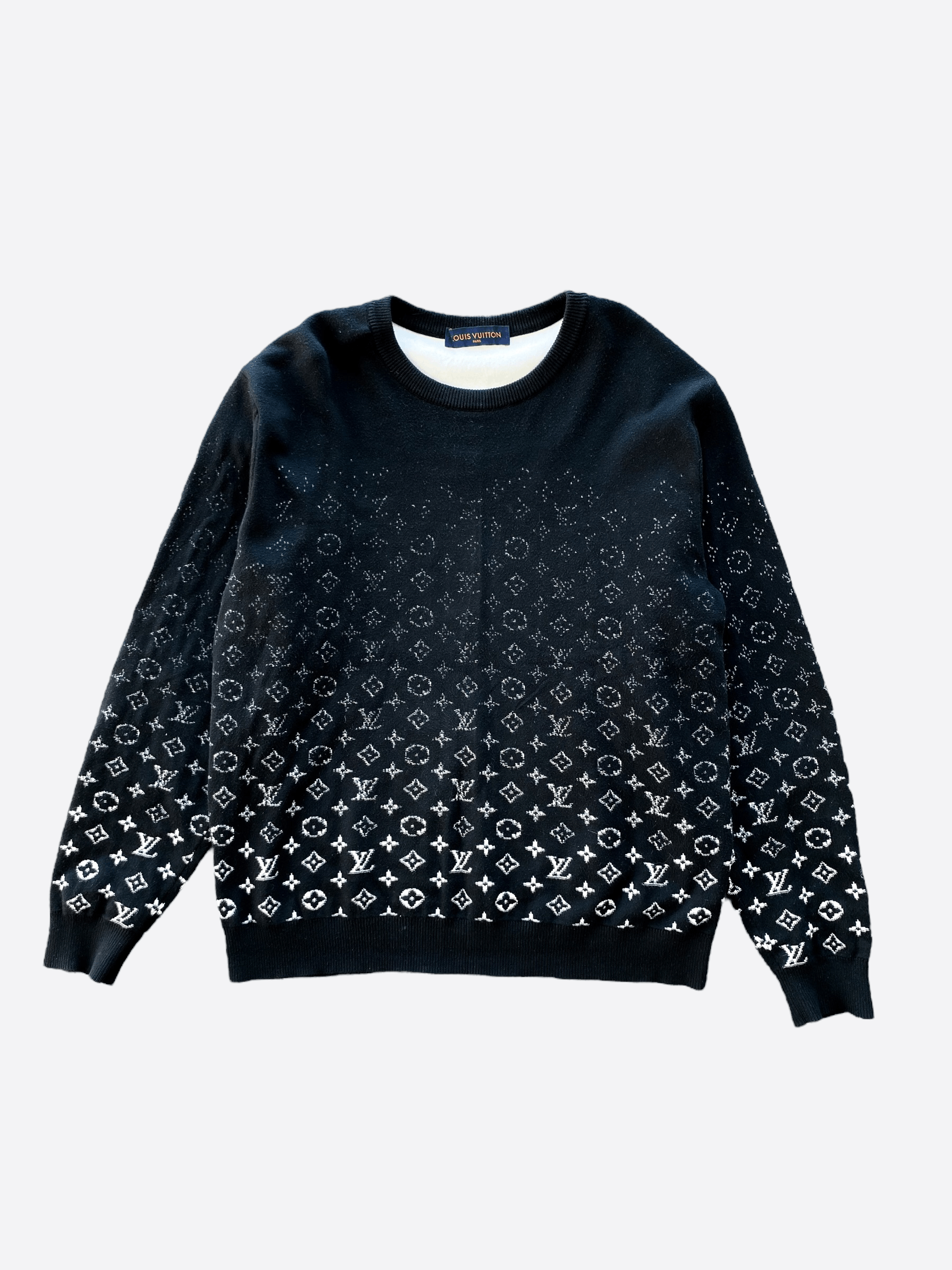 Louis Vuitton Louis Vuitton Black Monogram Gradient Sweater | Grailed