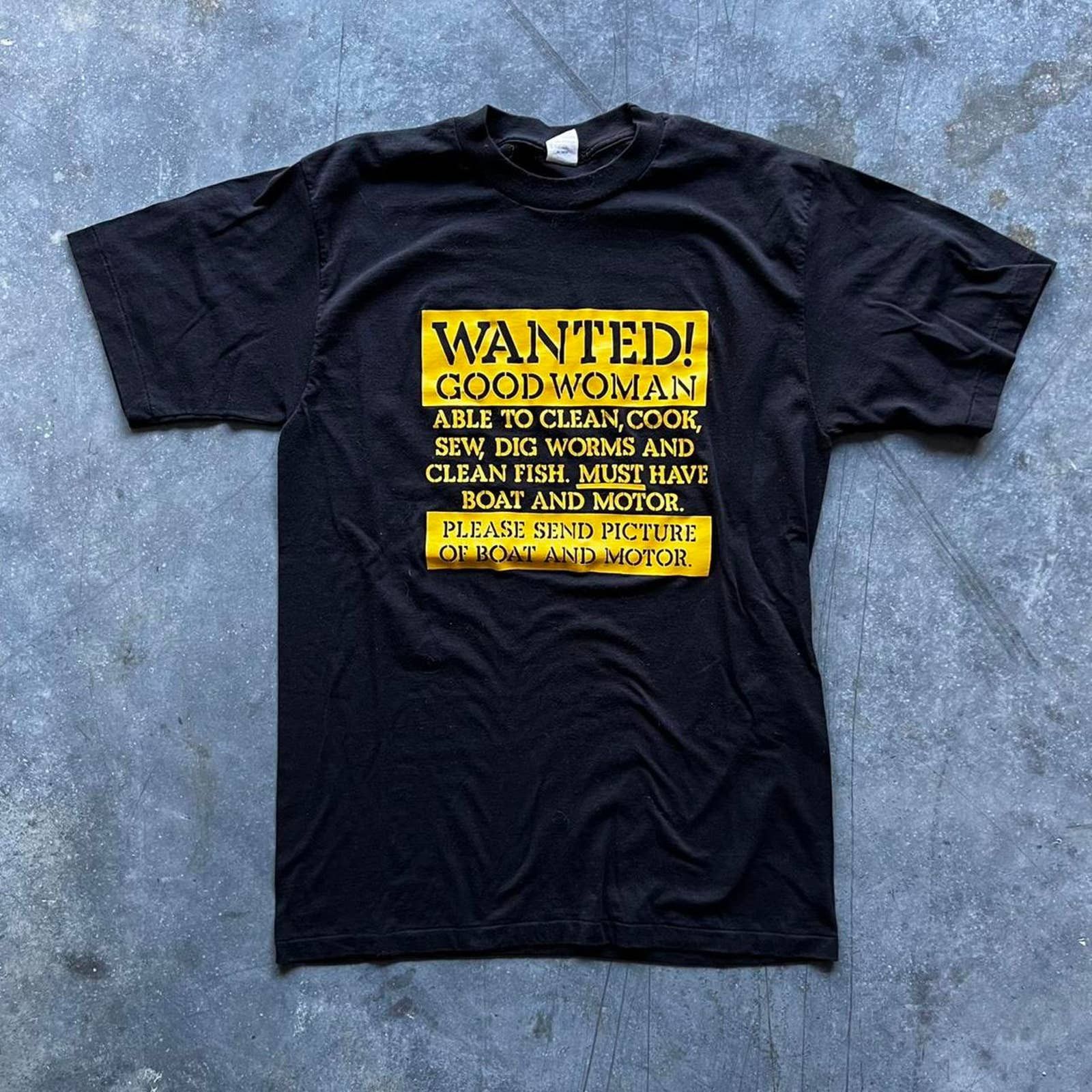 Vintage Vintage Wanted Good Woman Boat Tee | Grailed
