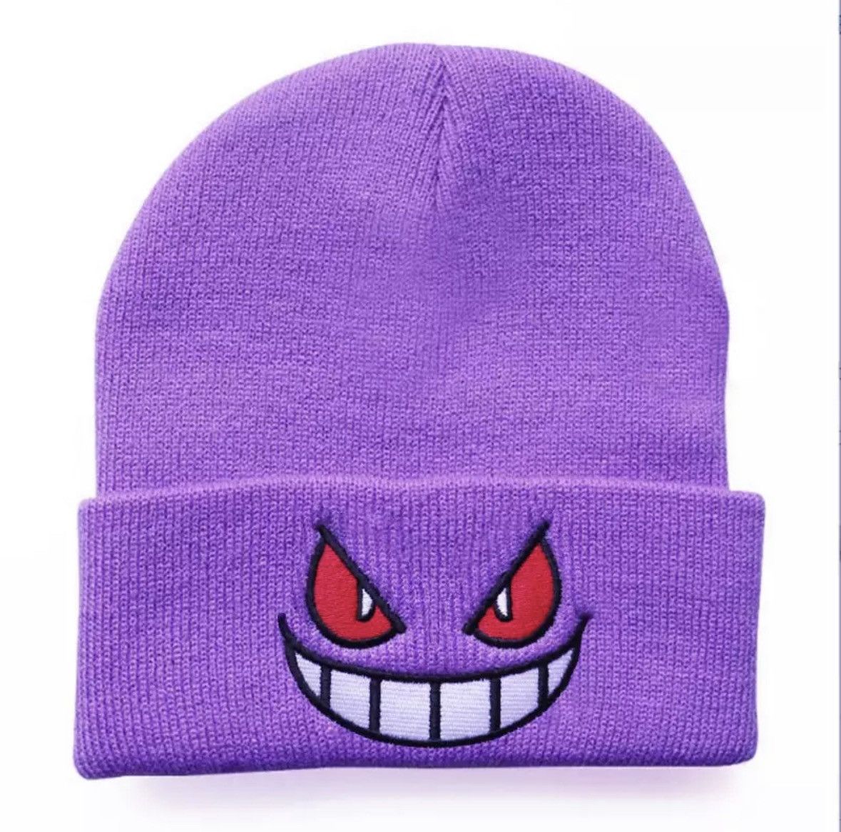 Pokemon × Streetwear Gengar Beanie Purple Anime Cap Pokemon Evolve ...