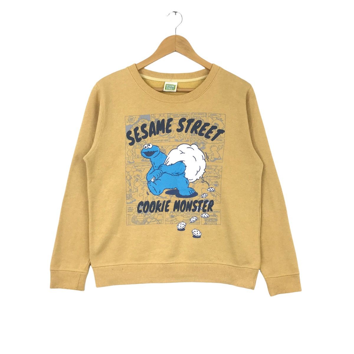 Cartoon Network × Vintage Sesame Street Cookie Monster Sweatshirt Big ...