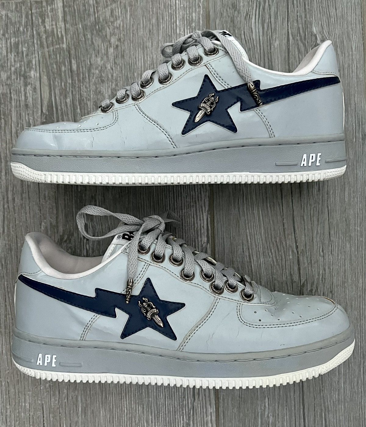 Bape × Chrome Hearts Bape Chrome Hearts Sterling Silver Blue & Grey ...