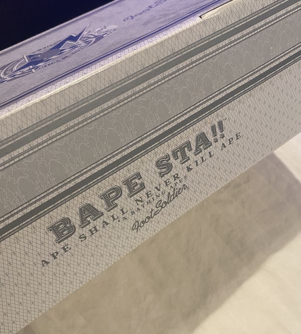 Bape Bape Chrome Hearts Sterling Silver Blue & Grey 2006 Bapestas | Grailed