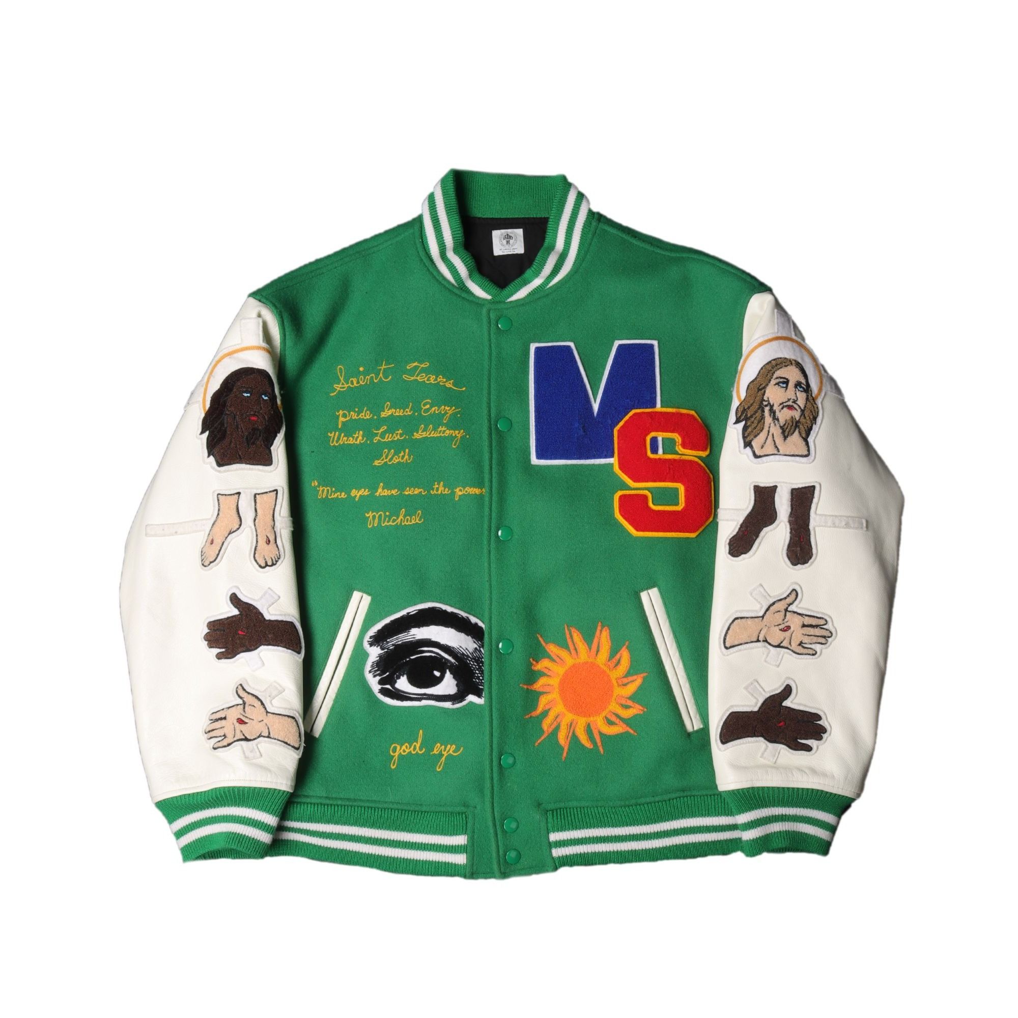 Saint Michael Saint Michael F&F DENIM TEARS Stadium Varsity Jacket ...