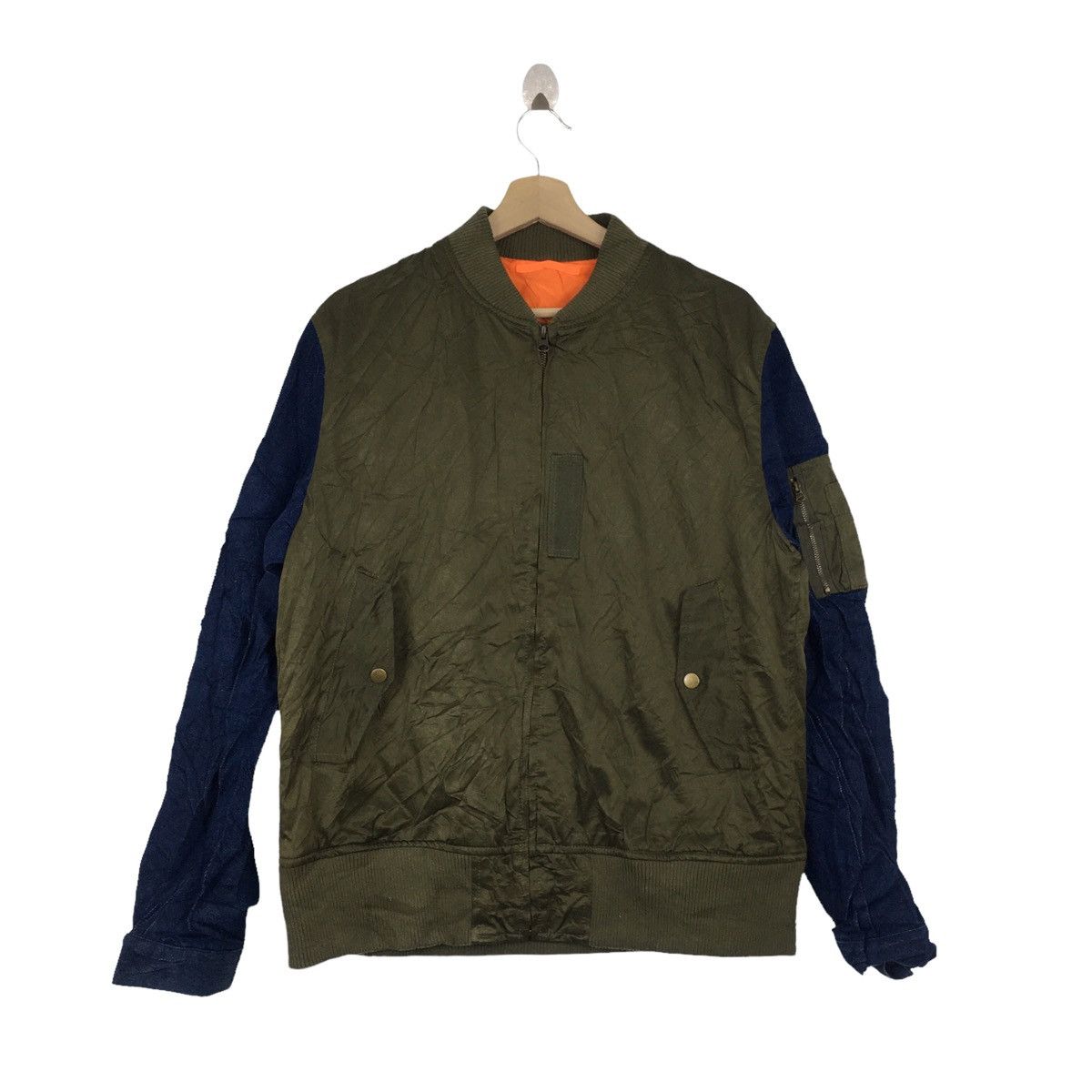 GU Vtg GU BOMBER MA-1 FLIGHT Army Military Jacket Windbreaker | Grailed