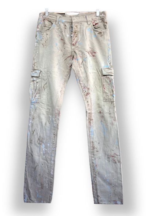 Balmain Balmain Paris Paint Splattered Cargo Pants Made In Italy | Grailed