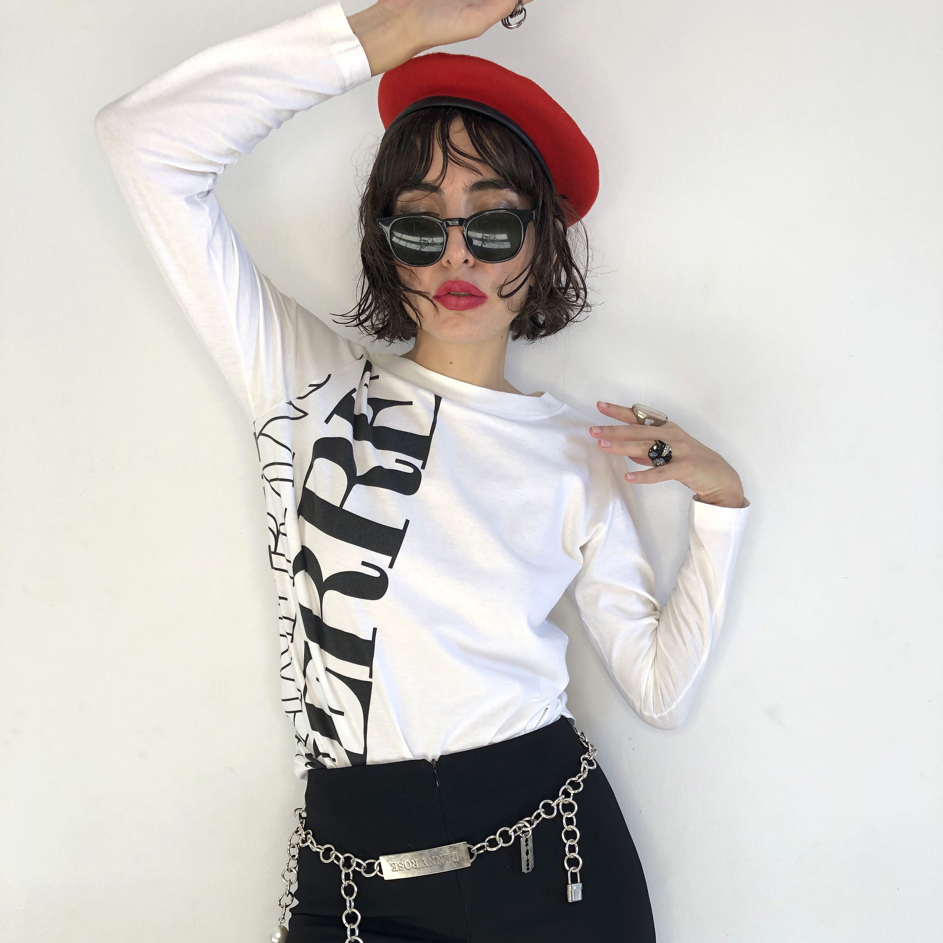 Gianfranco Ferre Giafranco Ferré 80s black and white logo t-shirt | Grailed