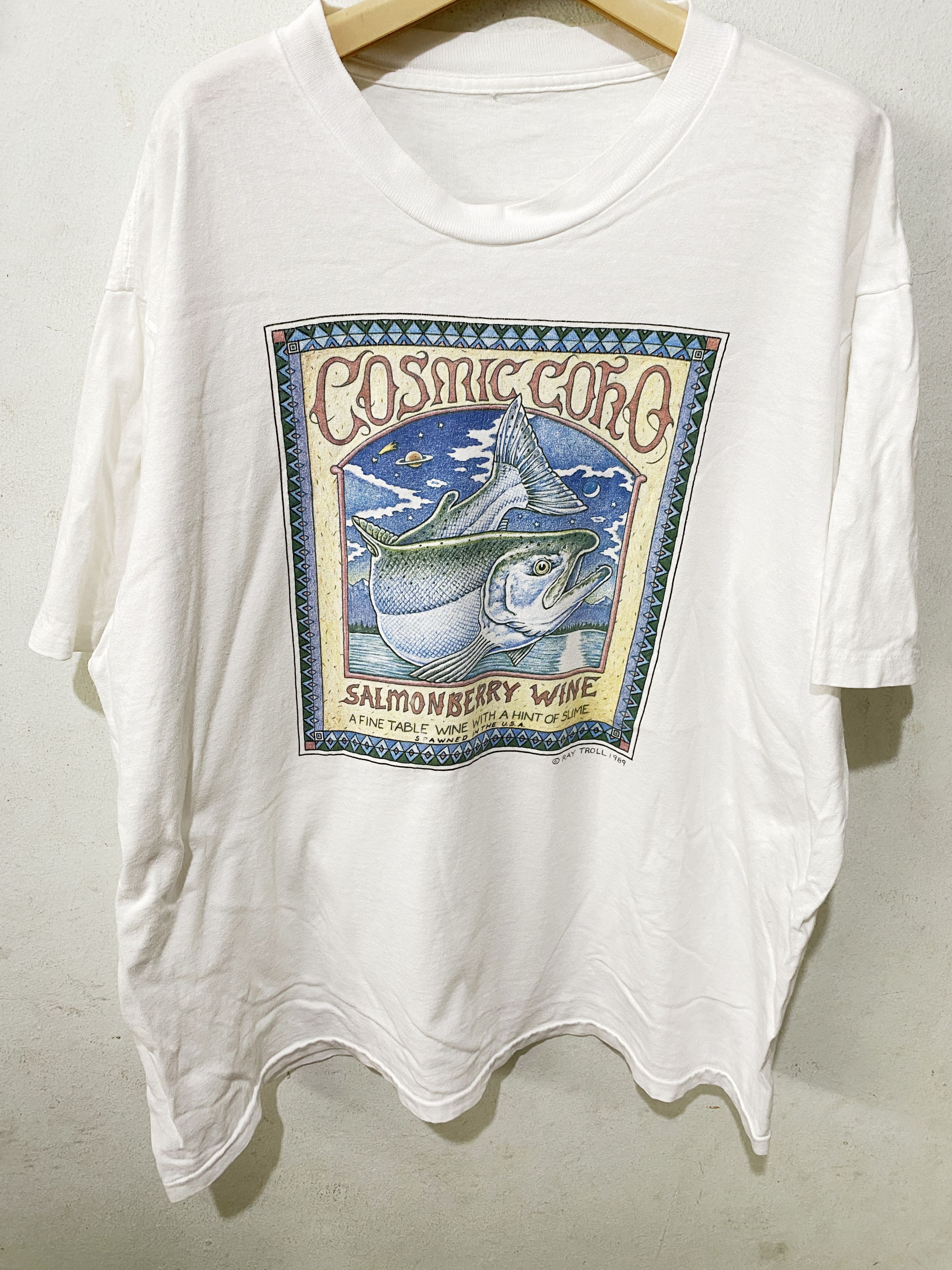 Animal Tee × Art × Vintage Vintage 1989 Cosmic Coho Ray Troll Shirt ...