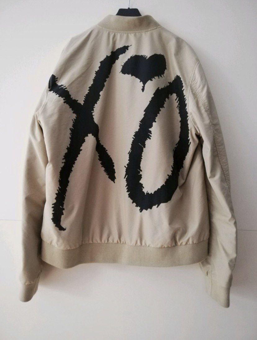 H&M × The Weeknd × XO The Weeknd x HM XO Bomber Khaki Beige Bomber ...