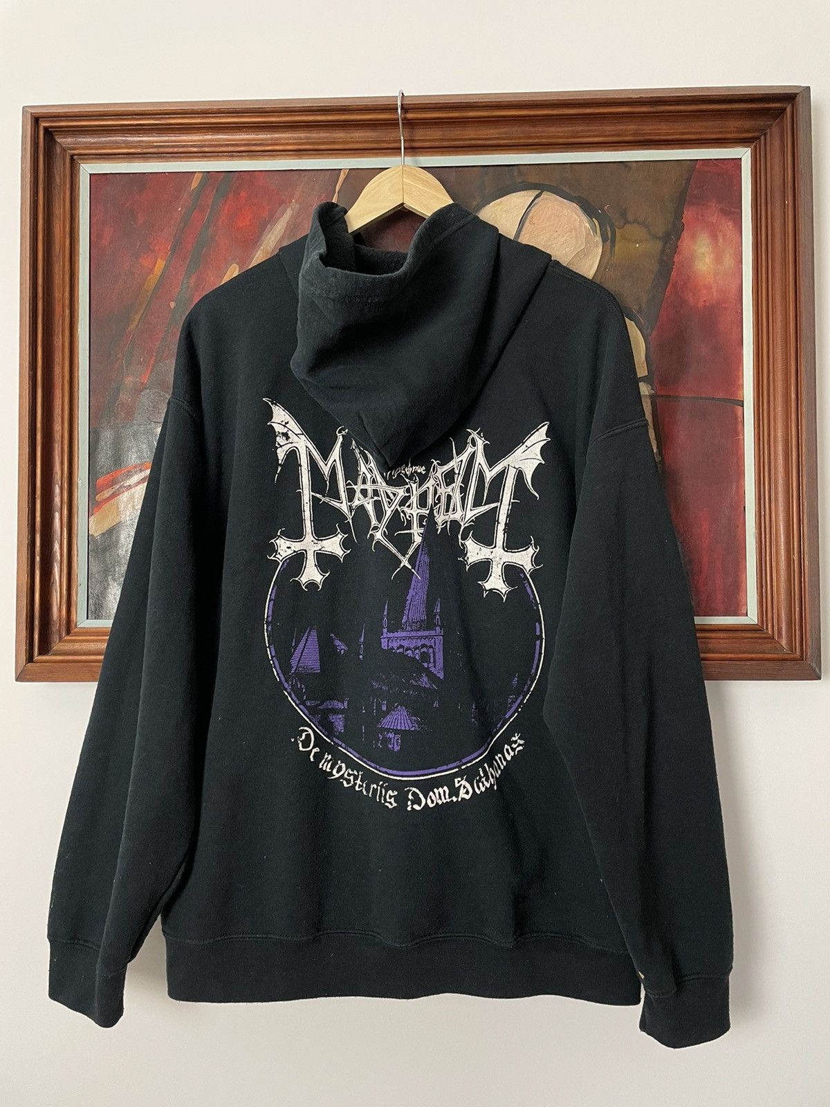 Vintage Mayhem Vintage Black Metal Band Zip Hoodie Rare Print Hype ...
