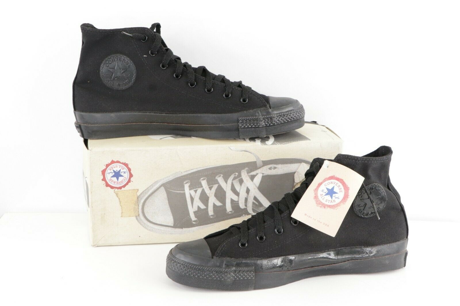 Vintage NOS Vintage 90s Converse All Star Hi Chuck Taylor Shoes USA ...