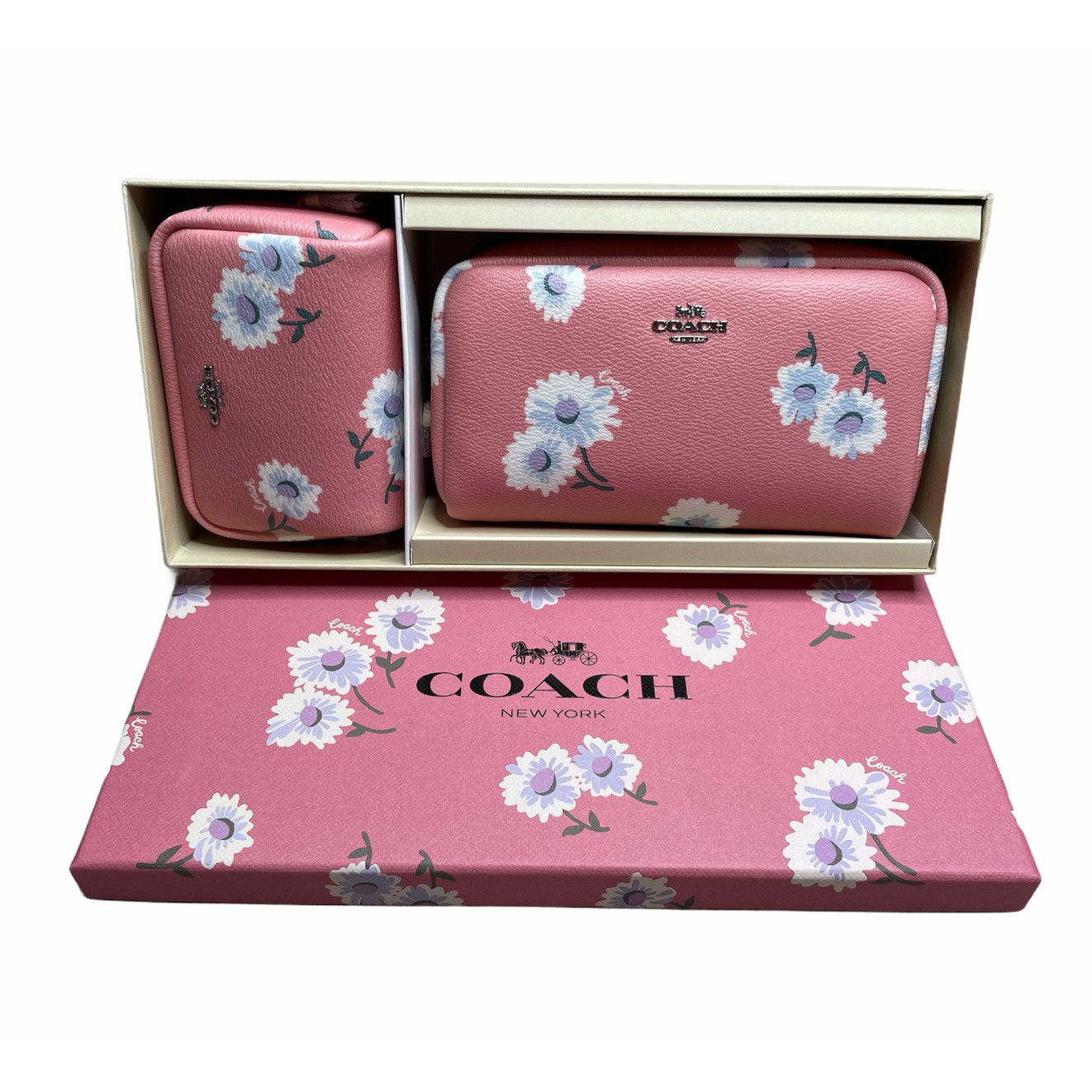 Coach Coach Small and Mini Boxy Cosmetic Set with Daisy Print | Grailed