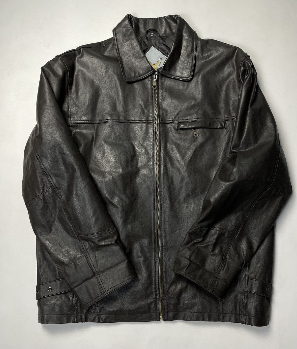 Genuine Leather × Vintage Spirit Wings Echtes Leder Leather Jacket ...