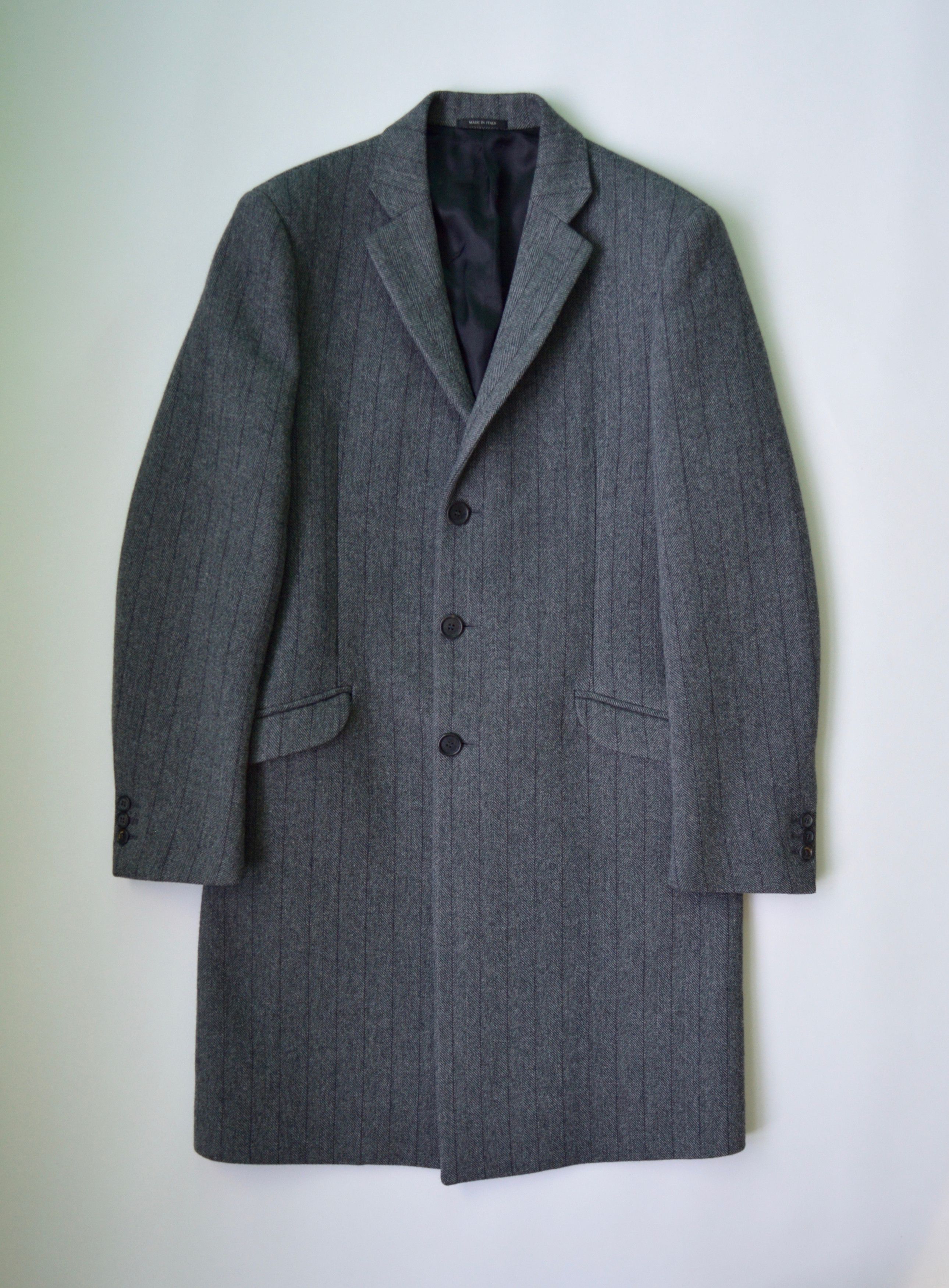 Prada A/W 07 Herringbone Wool Overcoat | Grailed