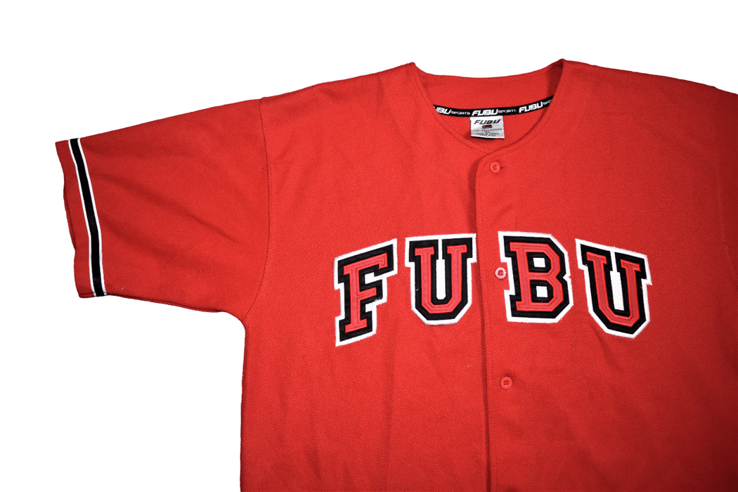 Fubu Fubu Sports Classic Embroidered Red Jersey | Grailed