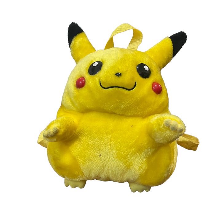 Pokemon Vintage Fat Chunky Pikachu Pokemon Backpack 90s Yellow Bag ...