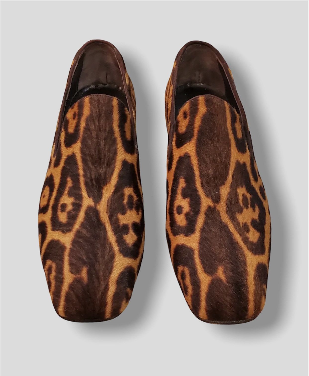 Vintage YSL AW03 Tom Ford Leopard Pony Hair Loafers | Grailed