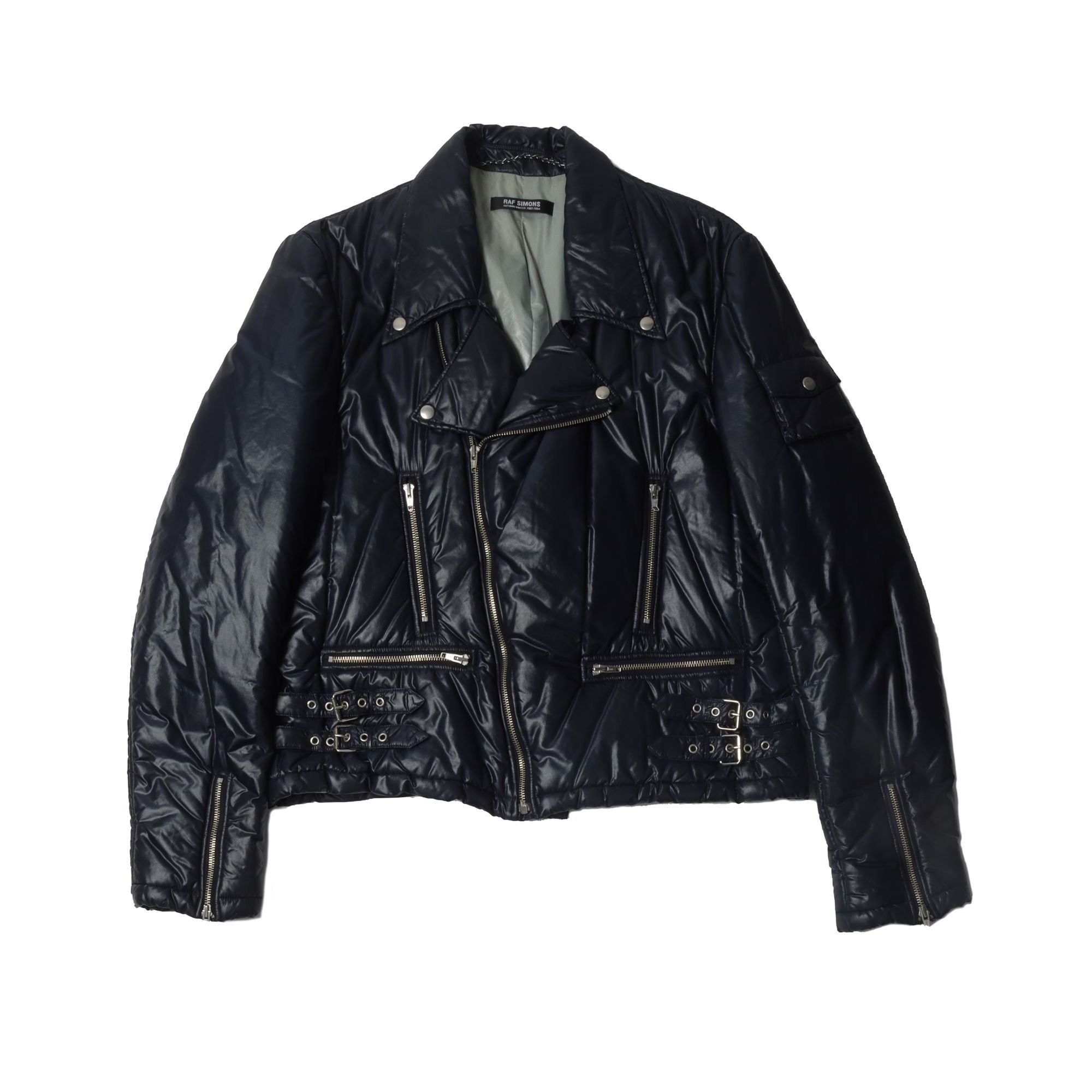 Raf Simons Raf Simons AW03 "Closer" Puffer Motorcycle Jacket | Grailed