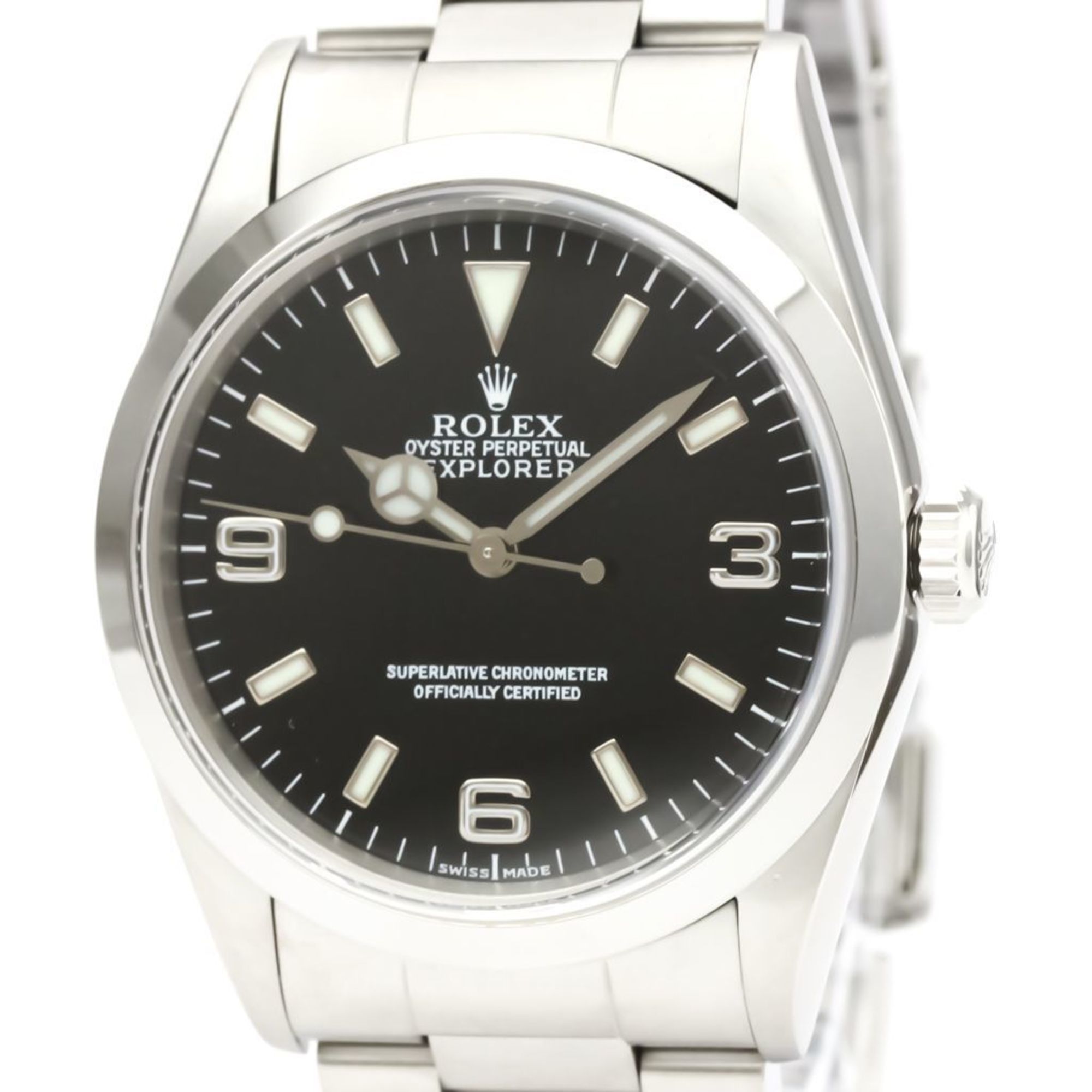 Rolex Polished ROLEX Explorer I A Serial Steel Automatic Mens Watch ...