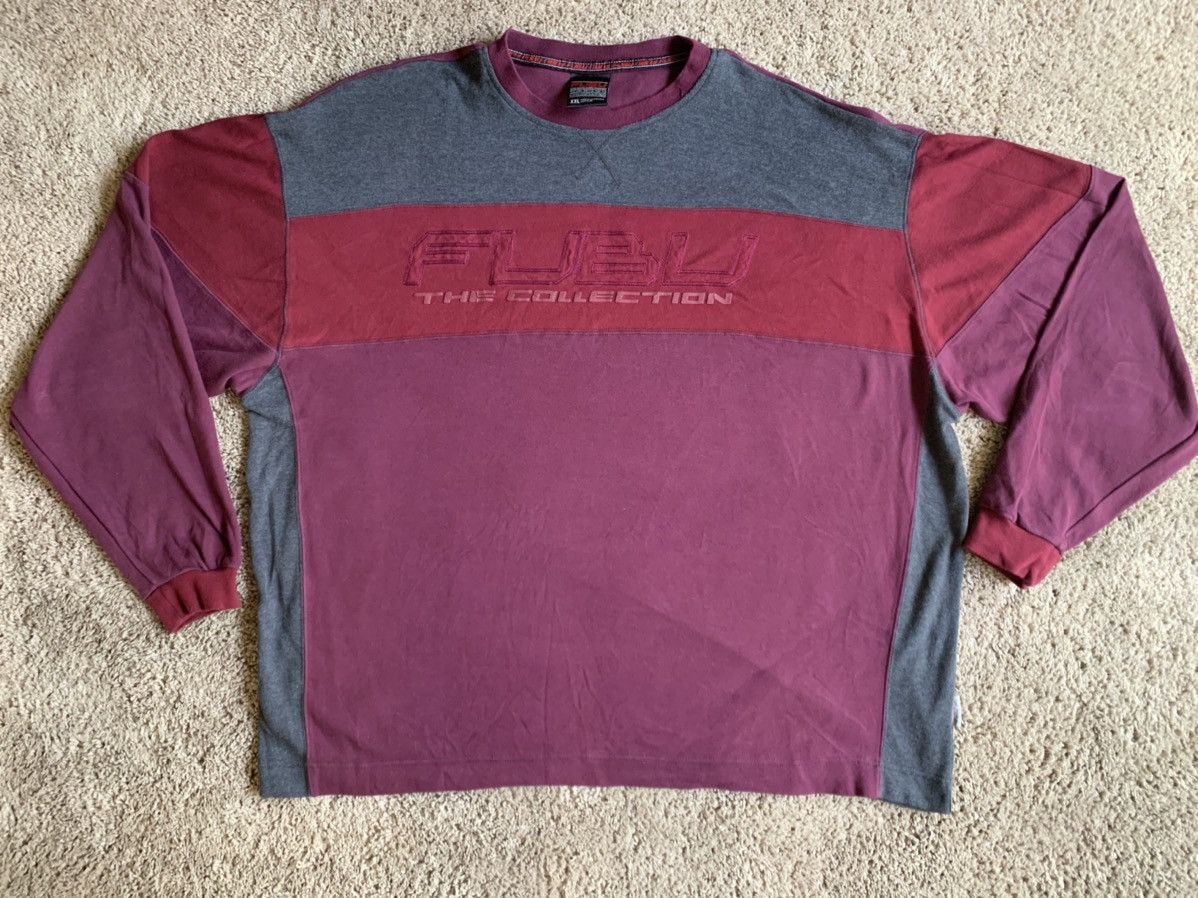 Fubu Vintage Mens FUBU Sweatshirt 90s 2XL Red/Grey | Grailed