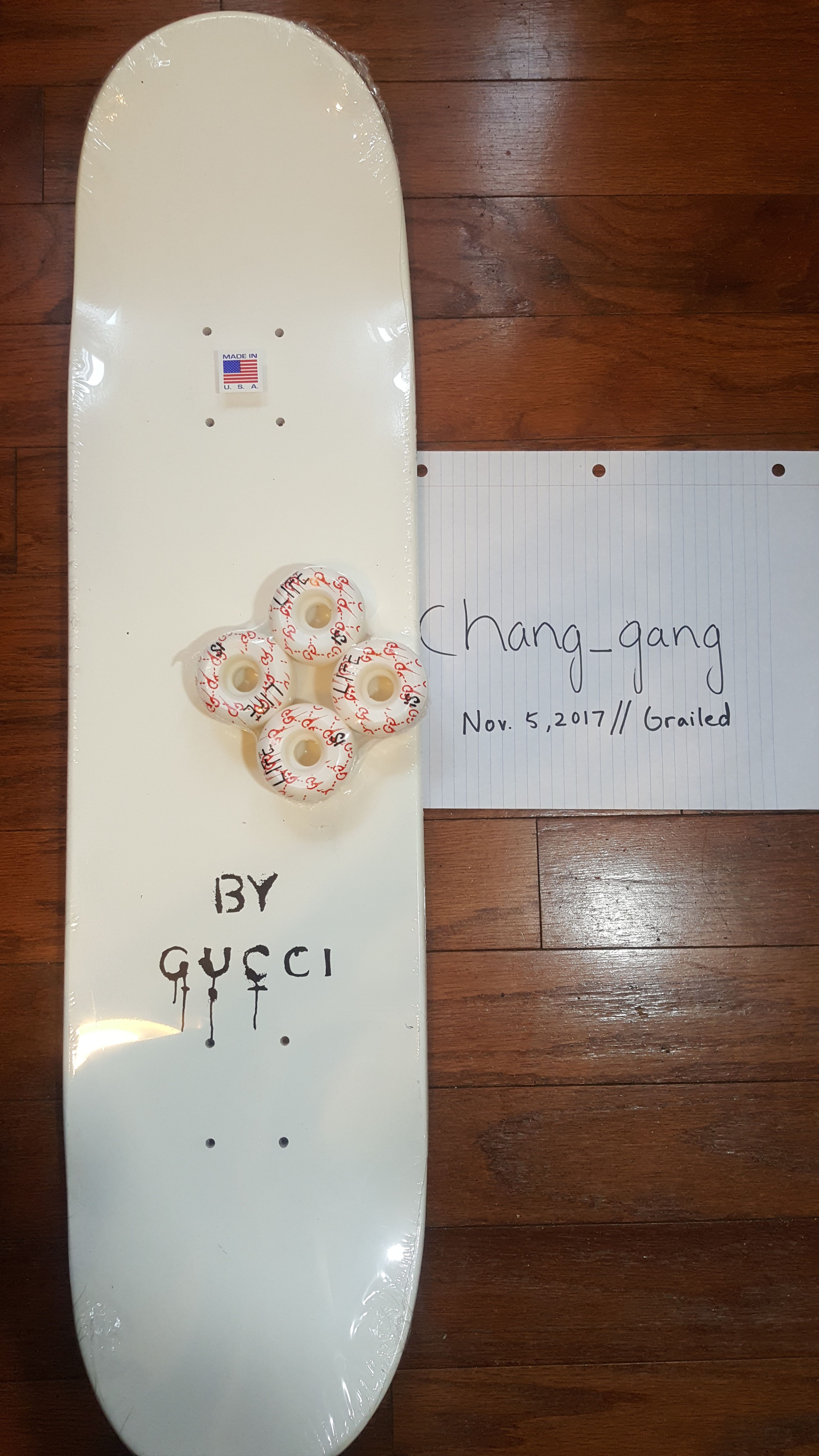 Gucci GUCCIGHOST® SKATEBOARD DECK AND WHEELS | Grailed