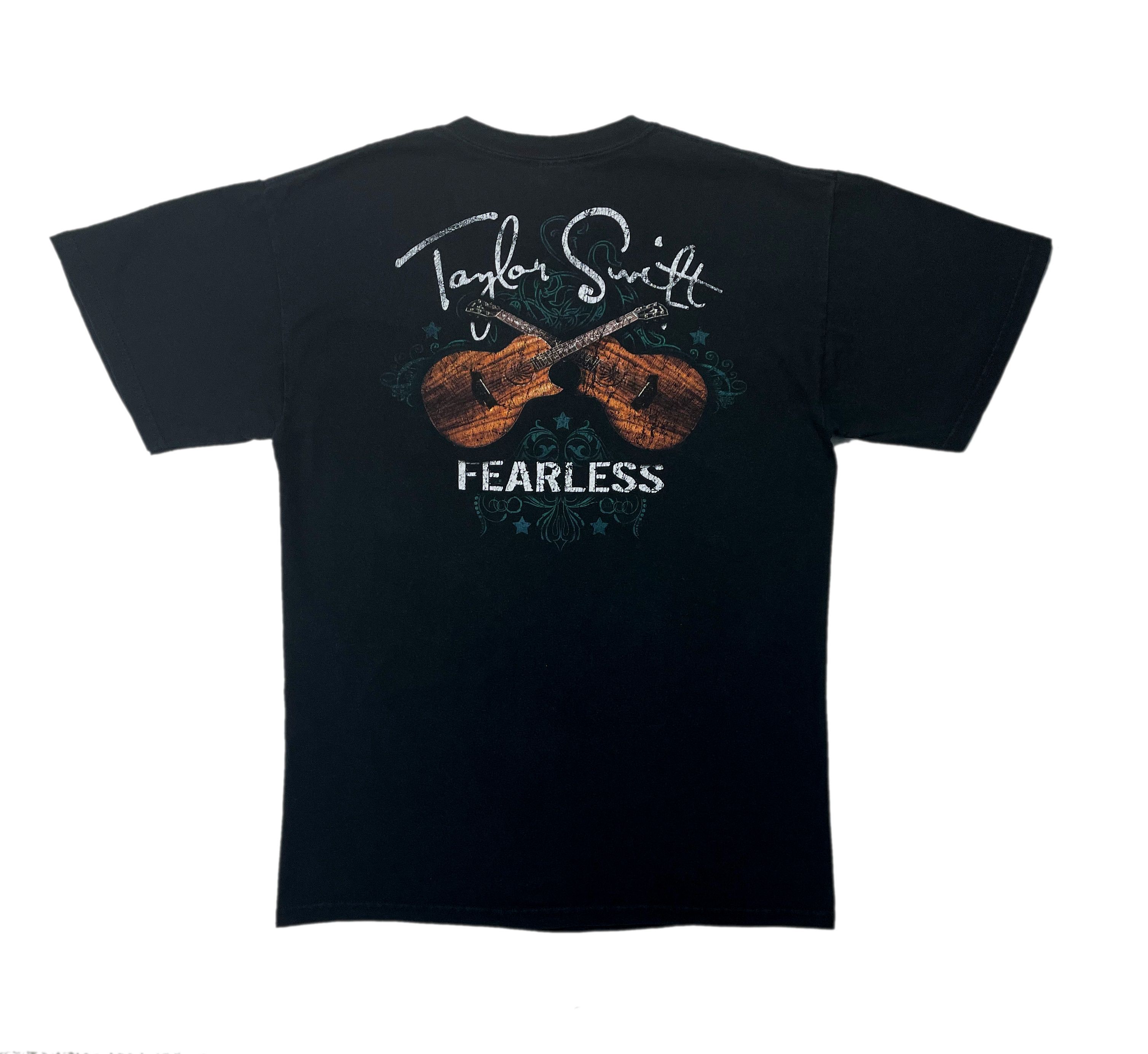 Band Tees × Rock Band Taylor Swift Fearless Promo Album Script Logo Tee ...