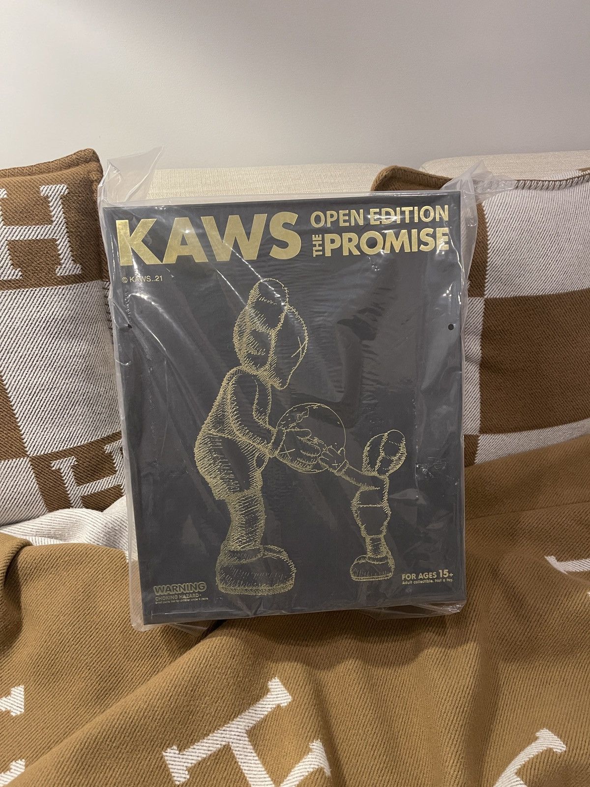 Art × Kaws In Hand Kaws THE PROMISE Vinyl Figure Black Unopened | Grailed