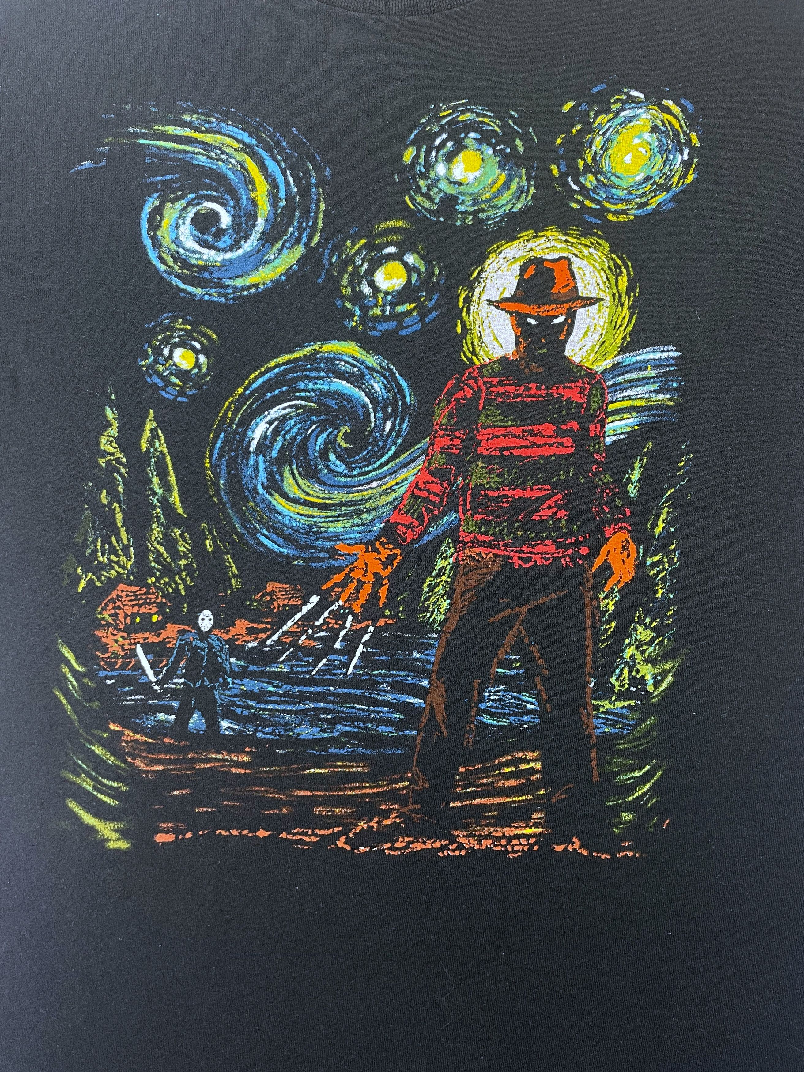 Movie A Nightmare on Elm Street Freddy Jason Van Gogh Tee Shirt | Grailed
