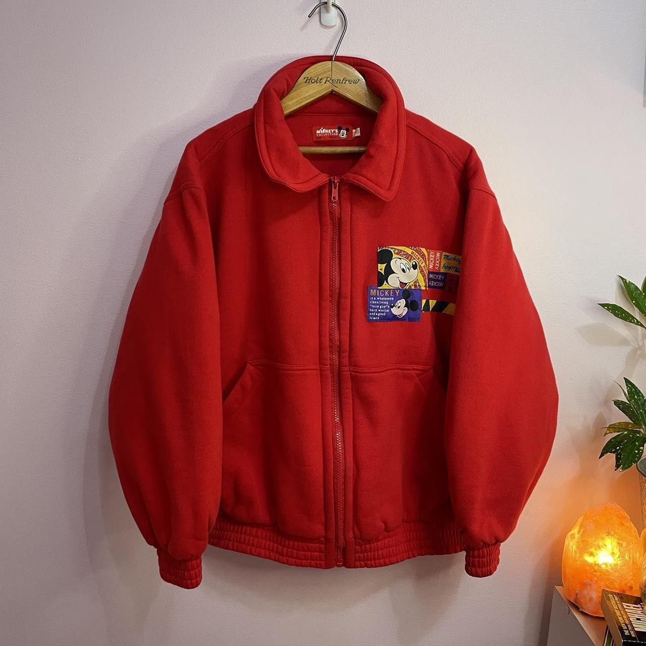 Disney × Mickey Mouse × Streetwear Red Disney Mickey Jacket, Size Small ...