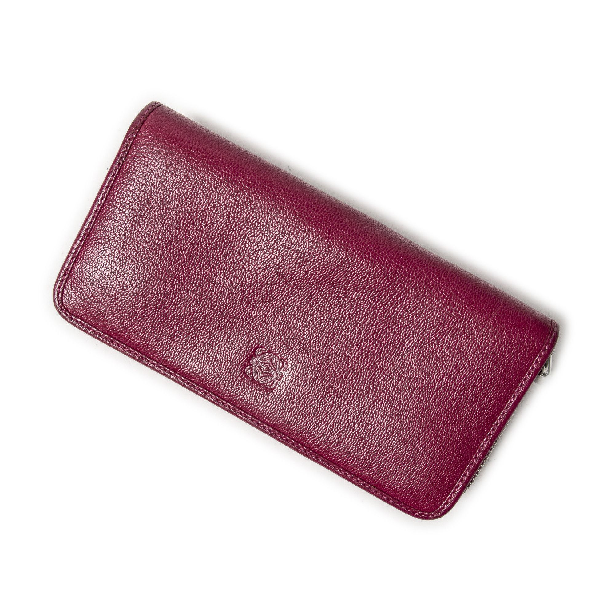 Loewe Zip Around Wallet in Pink Grained Leather | Grailed