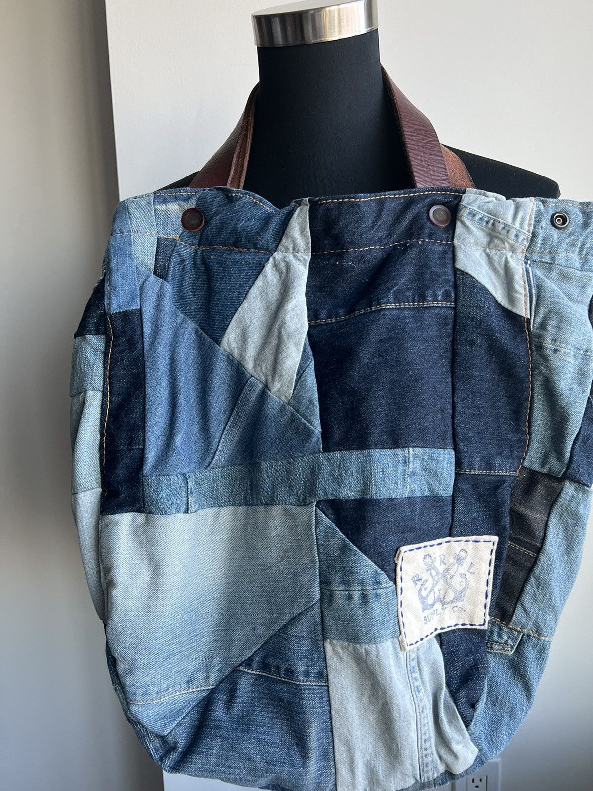 RRL Ralph Lauren RRL Patchwork Denim Tote | Grailed