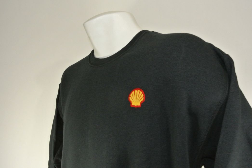 Fruit Of The Loom SHELL Gas Oil Employee Uniform Black Sweatshirt NWT ...