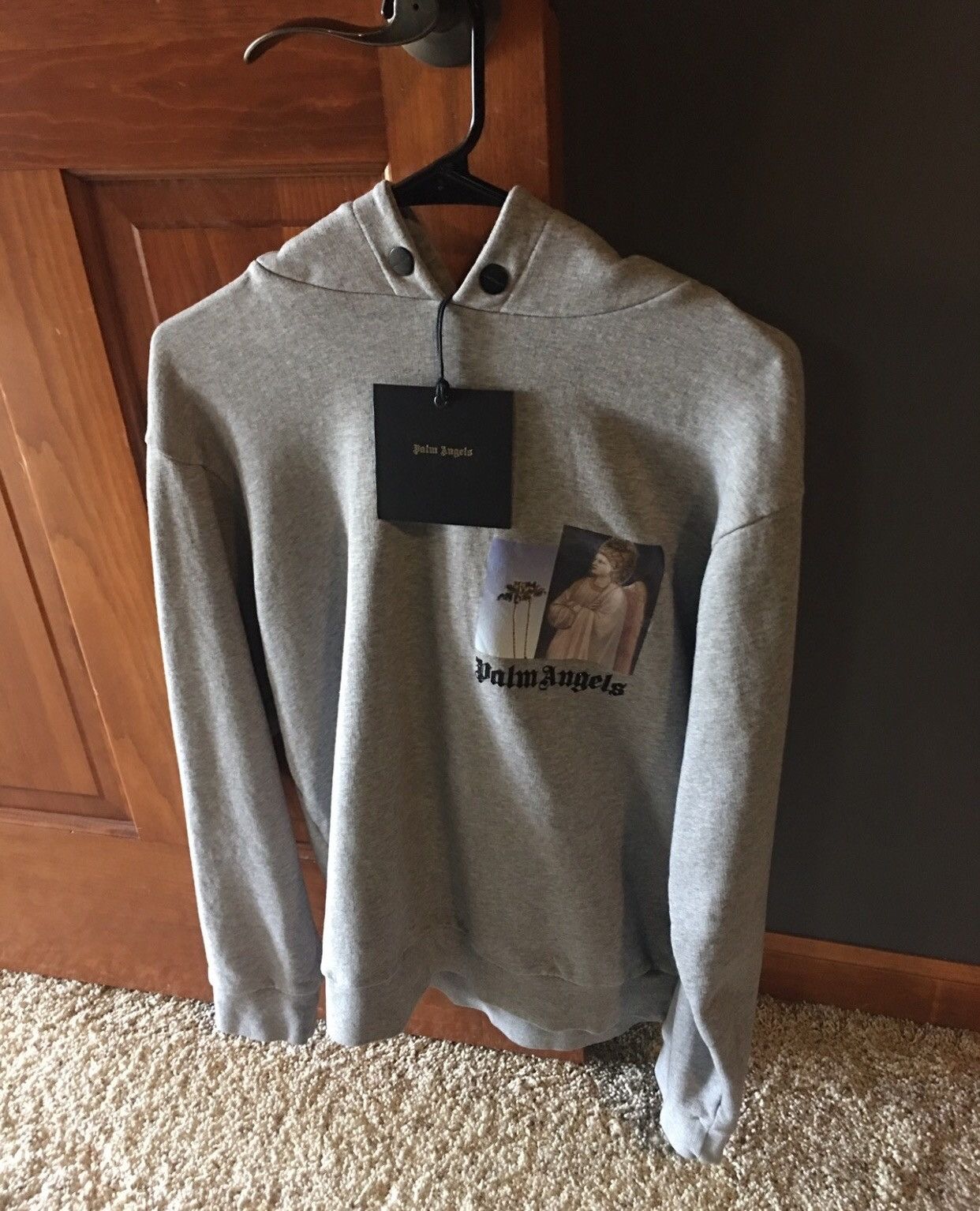 Palm Angels Grey Renaissance Hoodie Final Price | Grailed