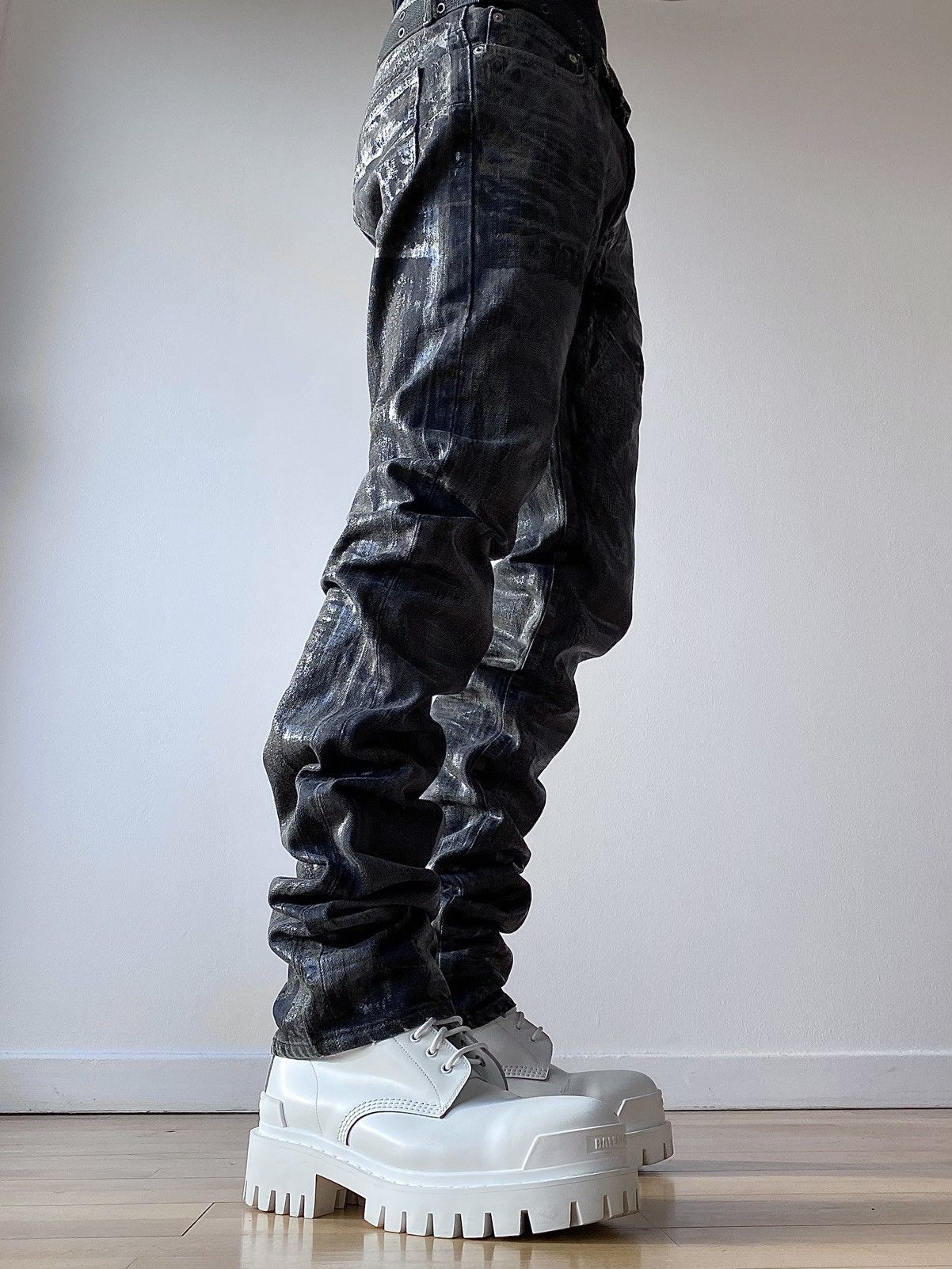 Dior Dior Homme S/S 2004 « Strip » Luster Denim Jeans | Grailed