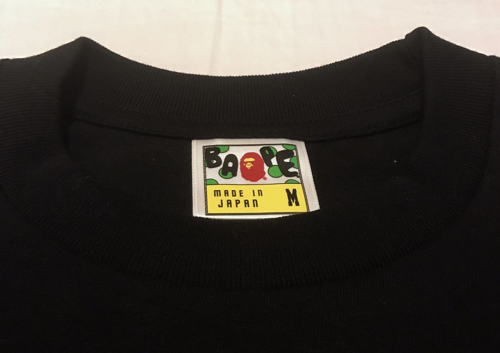 Bape Ape Head Bape Shirt Front & Back Logo Black L | Grailed