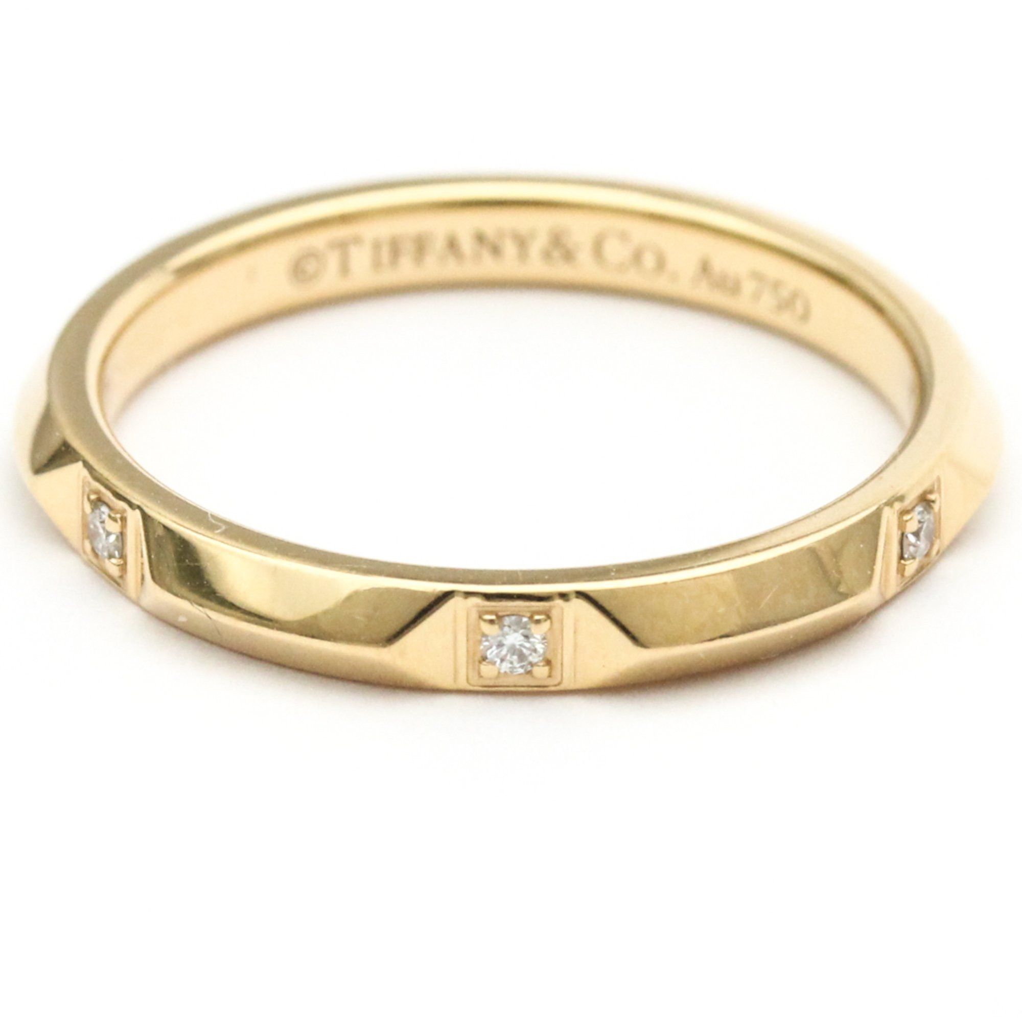 Tiffany & Co. Polished TIFFANY True Bund Ring Diamond 18K Yellow Gold ...