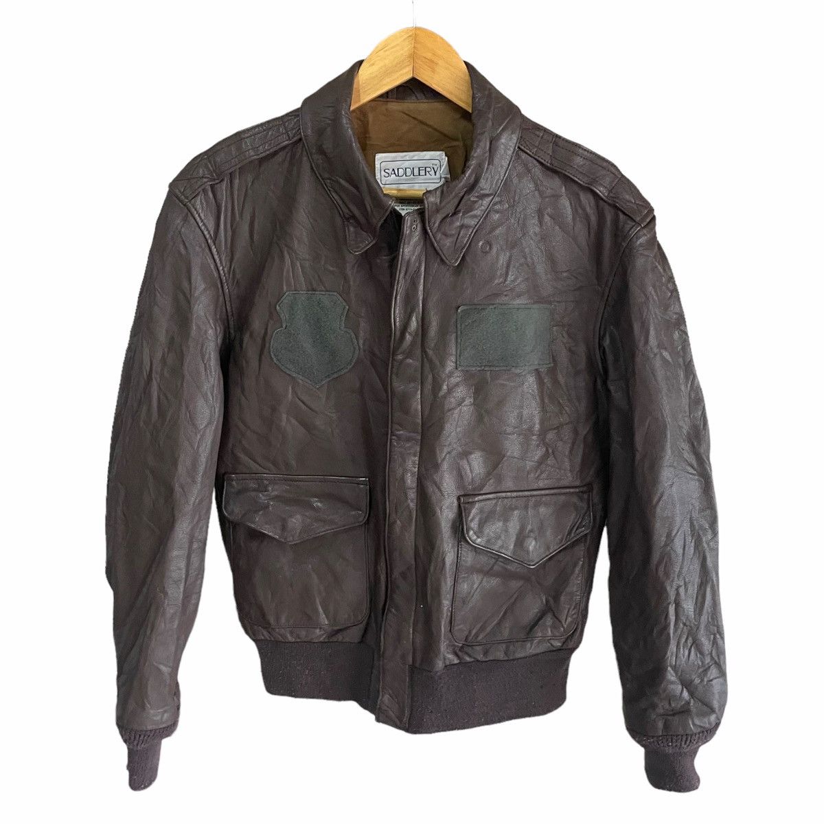 Vintage 💥Cooper Type A2 Brown Leather Bomber Flight Jacket | Grailed