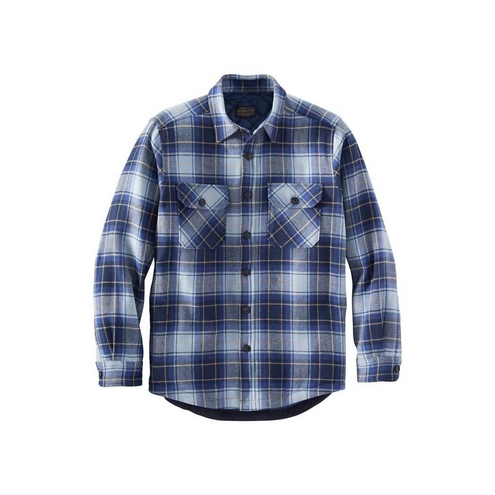 Pendleton NEW PENDLETON Quilted Cpo Jacket In Blue Plaid | Grailed