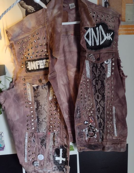 Custom Custom Punk denim vest | Grailed