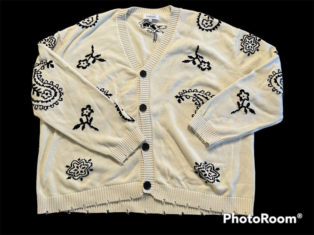 Profound Aesthetic Profound aesthetic knit paisley cardigan sweater ...