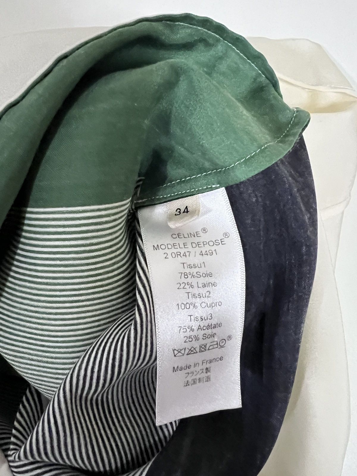 Celine Celine Phoebe philo white pattern dress iconic | Grailed